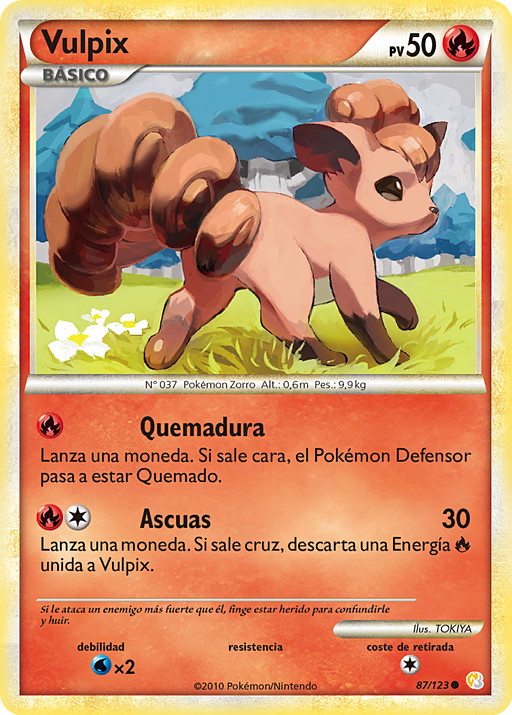 Vulpix (HeartGold & SoulSilver TCG) - WikiDex, la enciclopedia Pokémon