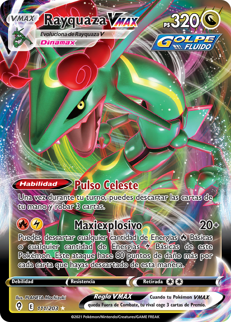 Rayquaza VMAX (Cielos Evolutivos TCG) - WikiDex, la enciclopedia Pokémon