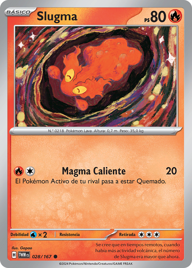 Slugma (Mascarada Crepuscular TCG) - WikiDex, la enciclopedia Pokémon