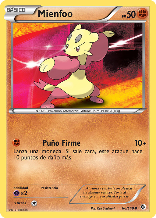 Mienfoo (Fronteras Cruzadas 86 TCG) - WikiDex, la enciclopedia Pokémon