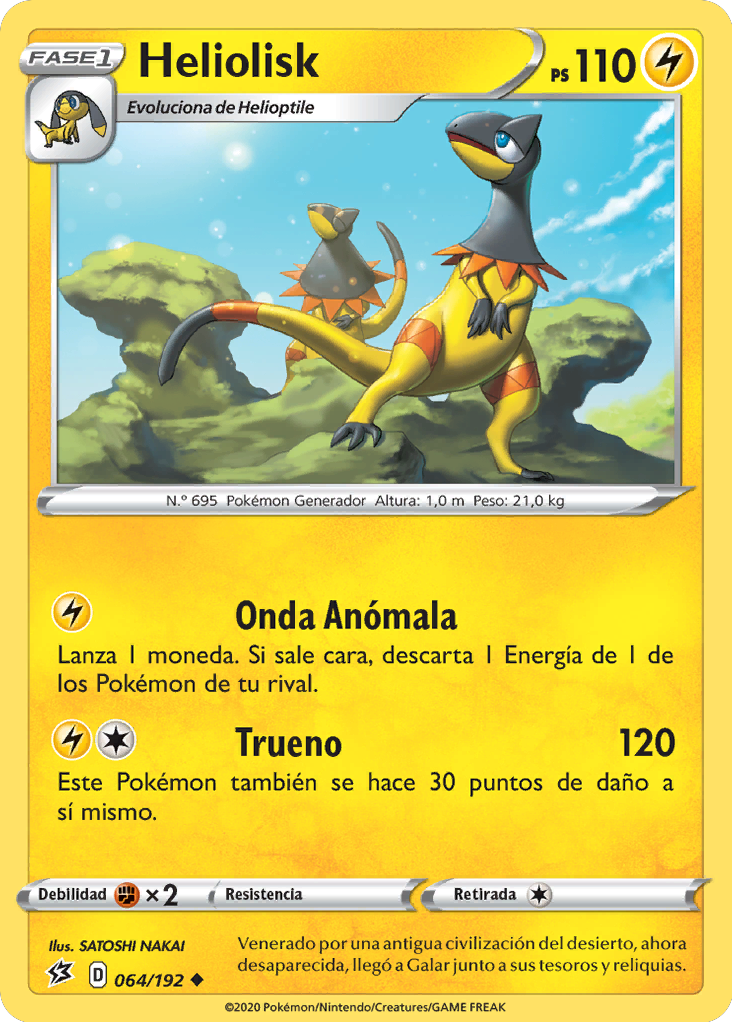 Heliolisk (Choque Rebelde TCG) - WikiDex, la enciclopedia Pokémon