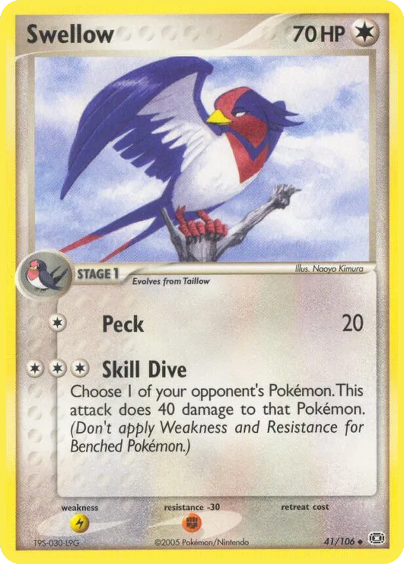 Swellow (Emerald TCG) - WikiDex, la enciclopedia Pokémon