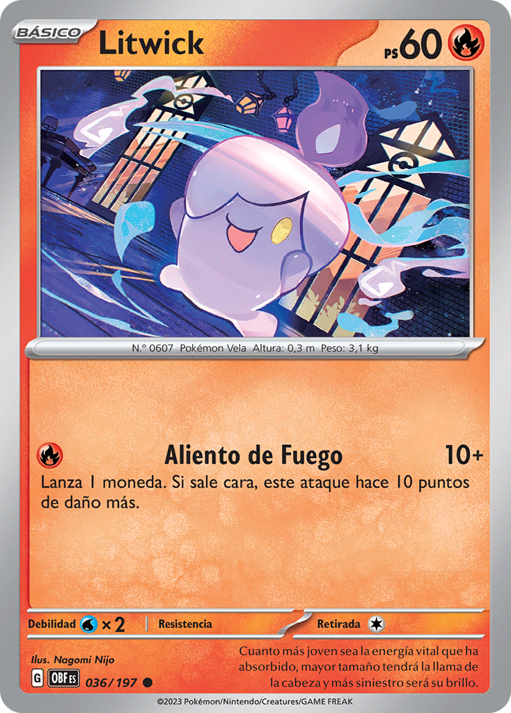 Litwick (Llamas Obsidianas TCG) - WikiDex, la enciclopedia Pokémon