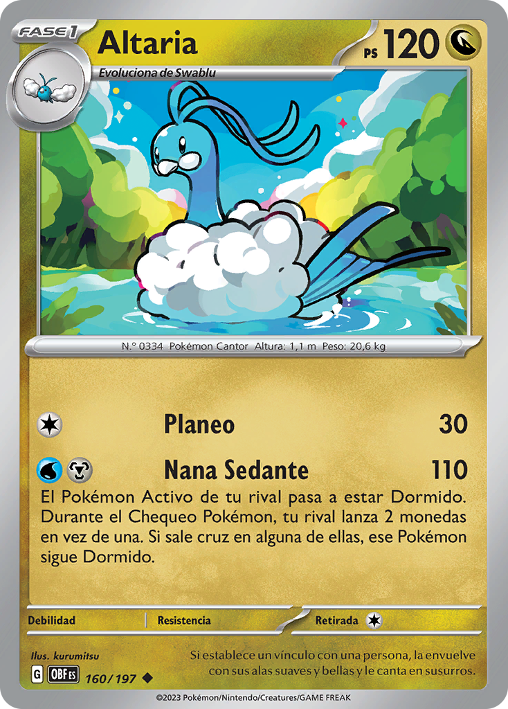 Altaria (Llamas Obsidianas TCG) - WikiDex, la enciclopedia Pokémon