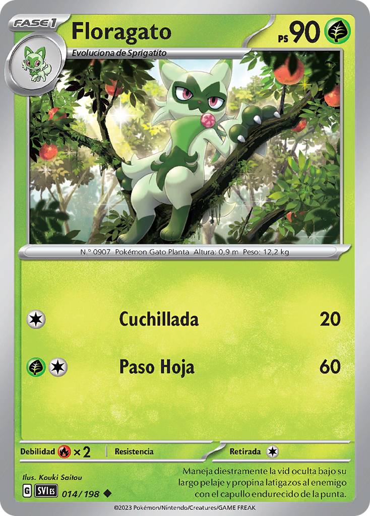 Archivo:Floragato (Escarlata y Púrpura TCG).png - WikiDex, la enciclopedia Pokémon