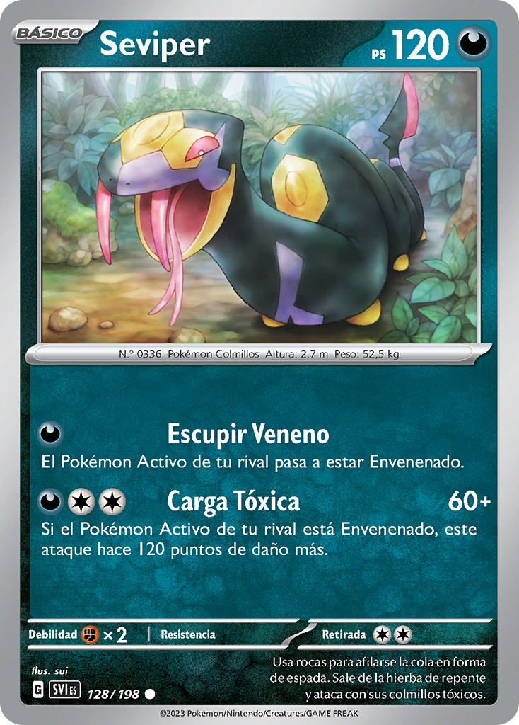 Seviper (Escarlata y Púrpura TCG) - WikiDex, la enciclopedia Pokémon