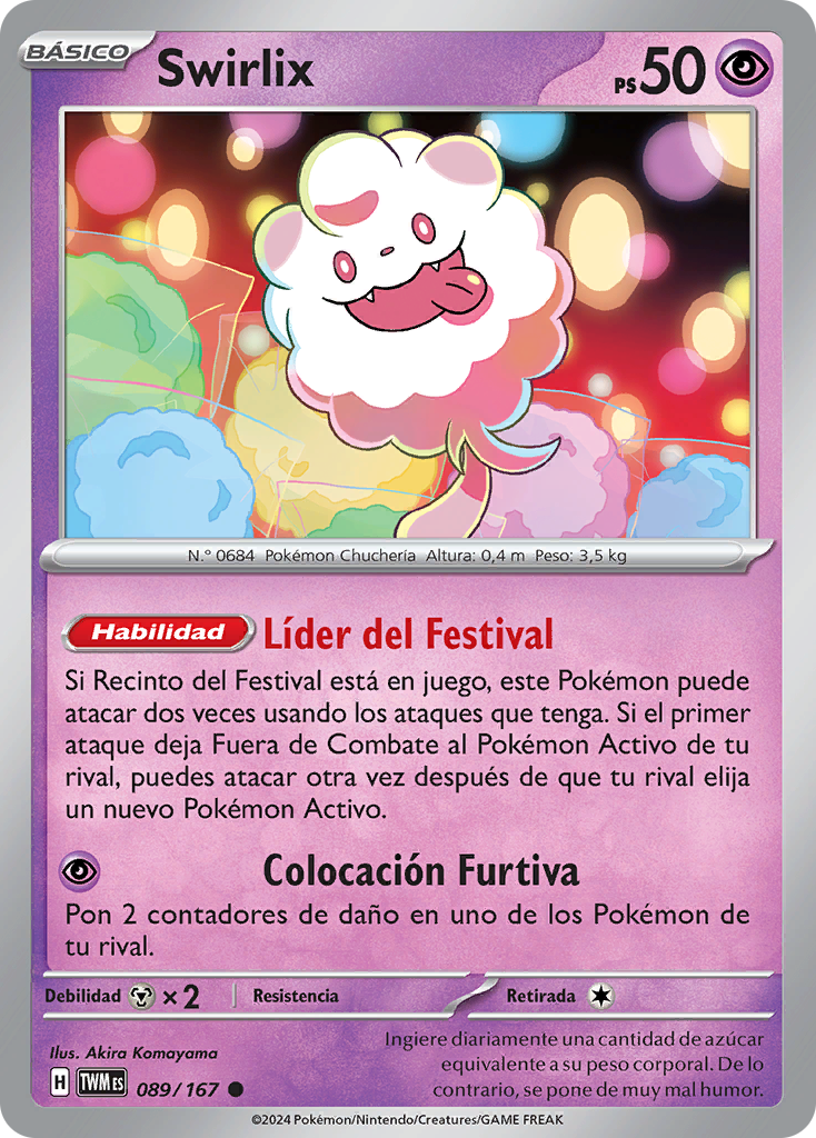 Swirlix (Mascarada Crepuscular TCG) - WikiDex, la enciclopedia Pokémon