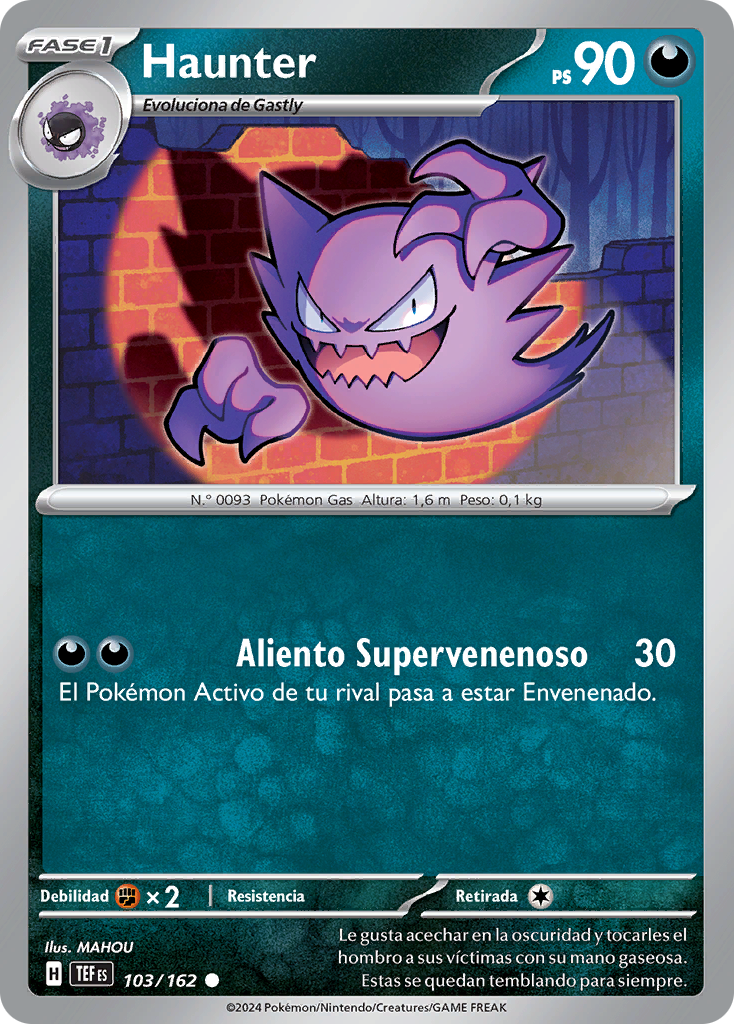 Haunter (Fuerzas Temporales TCG) - WikiDex, la enciclopedia Pokémon