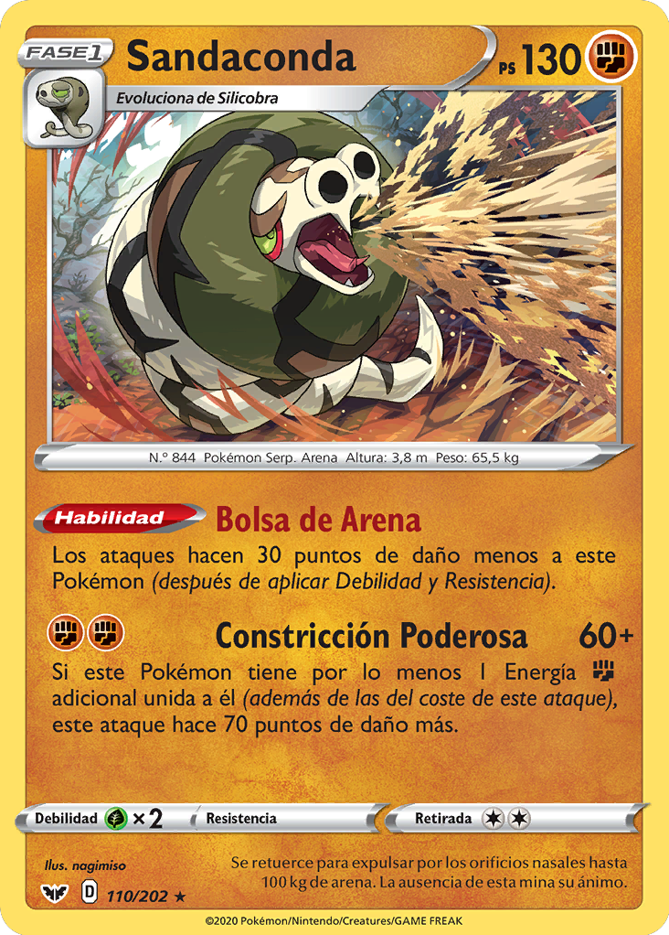 Sandaconda (Espada y Escudo 110 TCG) - WikiDex, la enciclopedia Pokémon