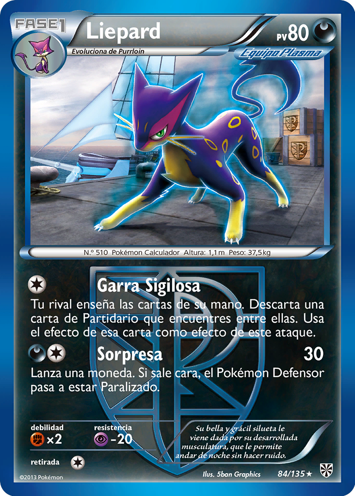 Liepard (Tormenta Plasma TCG) - WikiDex, la enciclopedia Pokémon