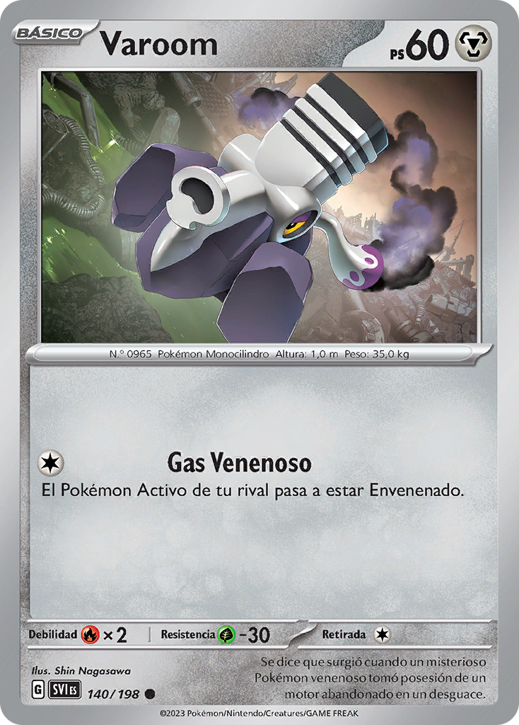 Varoom (Escarlata y Púrpura 140 TCG) - WikiDex, la enciclopedia Pokémon