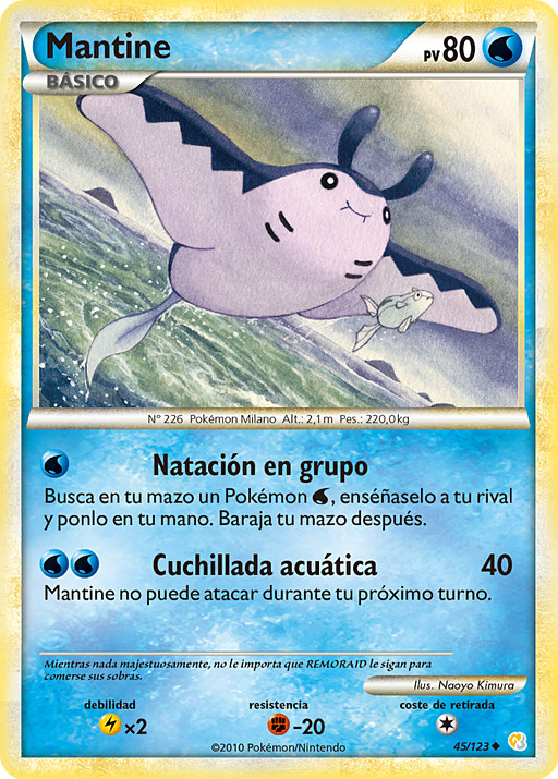 Mantine (HeartGold & SoulSilver TCG) - WikiDex, la enciclopedia Pokémon