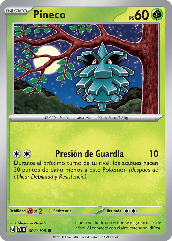 Pineco (Escarlata y Púrpura TCG) - WikiDex, la enciclopedia Pokémon
