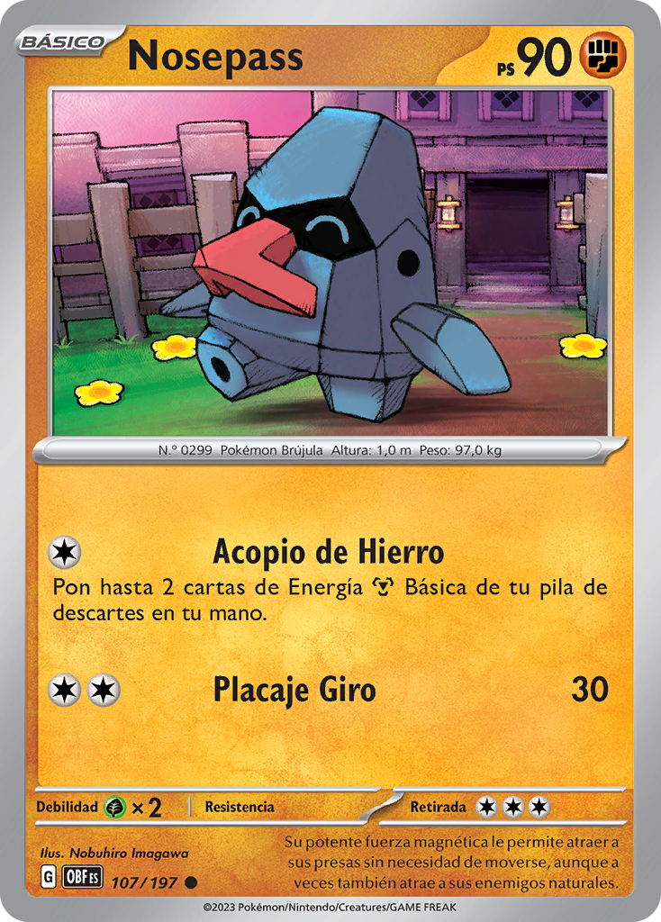 Nosepass (Llamas Obsidianas TCG) - WikiDex, la enciclopedia Pokémon