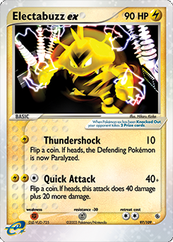 Electabuzz-ex (Rubí & Zafiro TCG) - WikiDex, la enciclopedia Pokémon