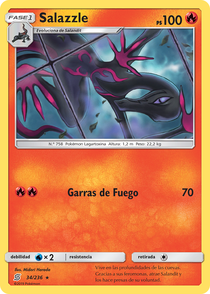 Salazzle (Mentes Unidas 34 TCG) - WikiDex, la enciclopedia Pokémon