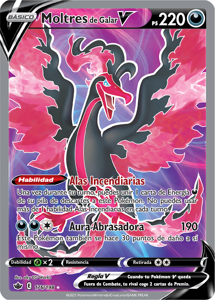 Archivo:Moltres de Galar V (Reinado Escalofriante 176 TCG).png ...