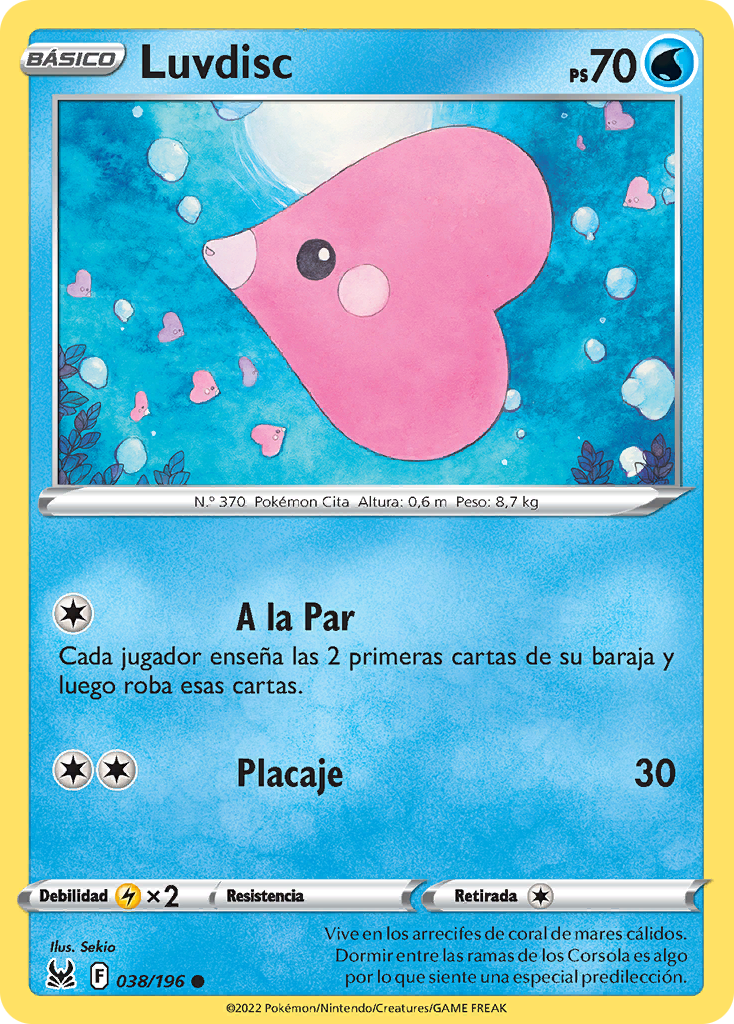 Luvdisc (Origen Perdido TCG) - WikiDex, la enciclopedia Pokémon
