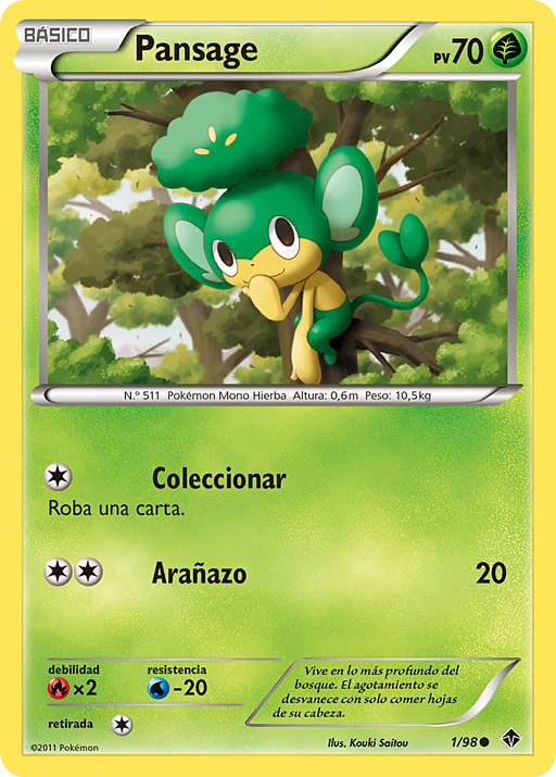 Pansage (Fuerzas Emergentes TCG) - WikiDex, la enciclopedia Pokémon