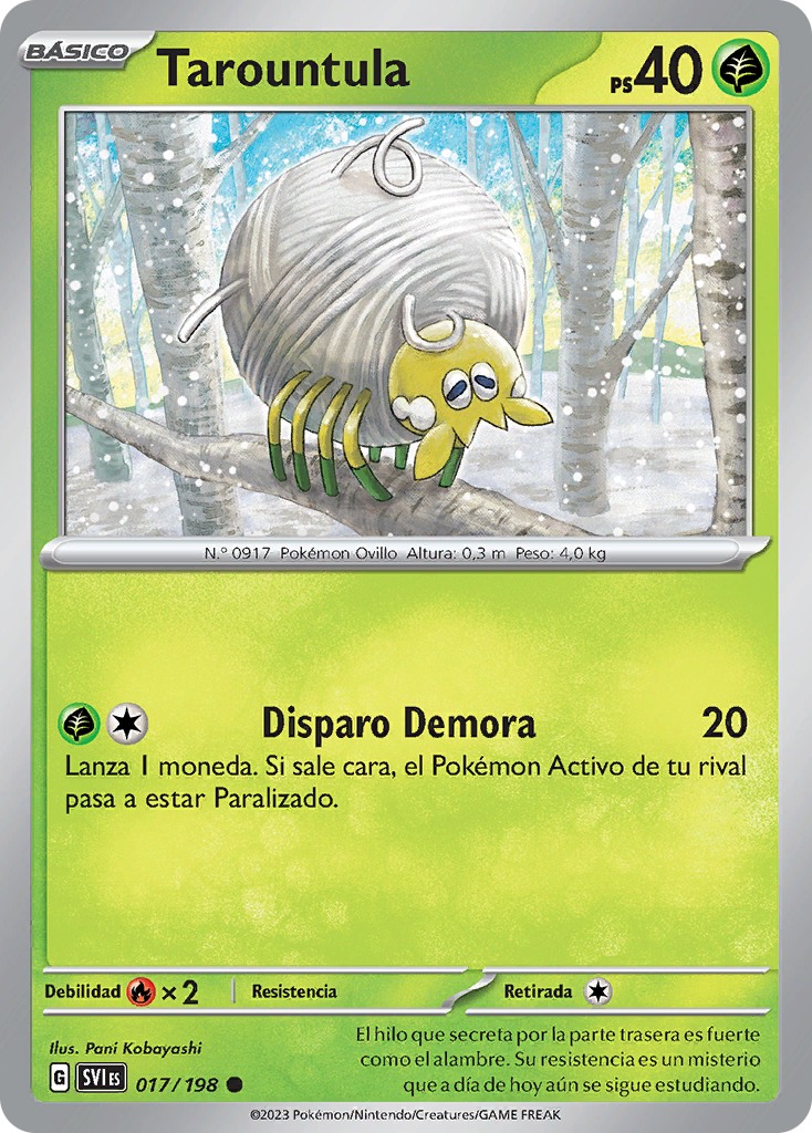 Tarountula (Escarlata y Púrpura 17 TCG) - WikiDex, la enciclopedia Pokémon