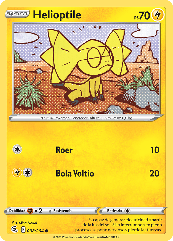 Helioptile (Golpe Fusión TCG) - WikiDex, la enciclopedia Pokémon