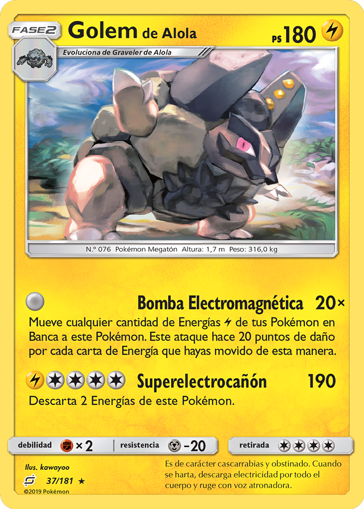 Golem de Alola (Unión de Aliados TCG) - WikiDex, la enciclopedia Pokémon