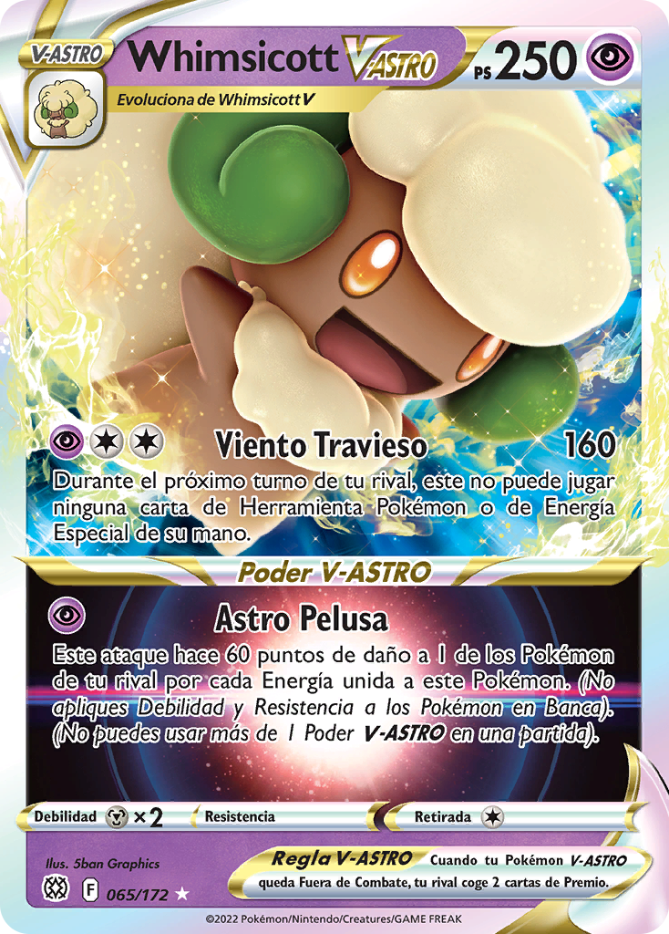 Whimsicott V-ASTRO (Astros Brillantes TCG) - WikiDex, la enciclopedia ...
