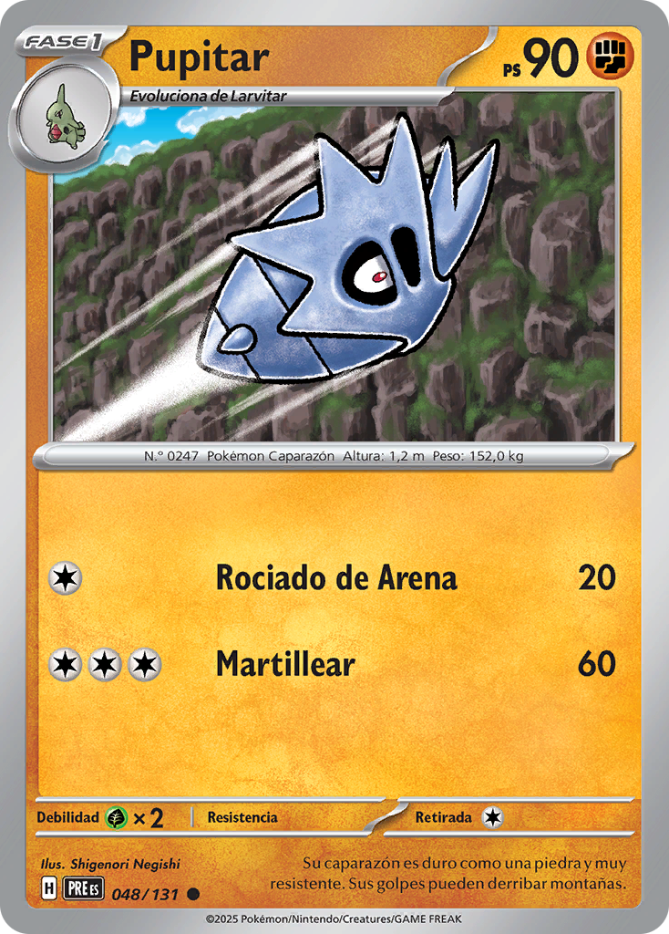 Pupitar (Evoluciones Prismáticas TCG) - WikiDex, la enciclopedia Pokémon