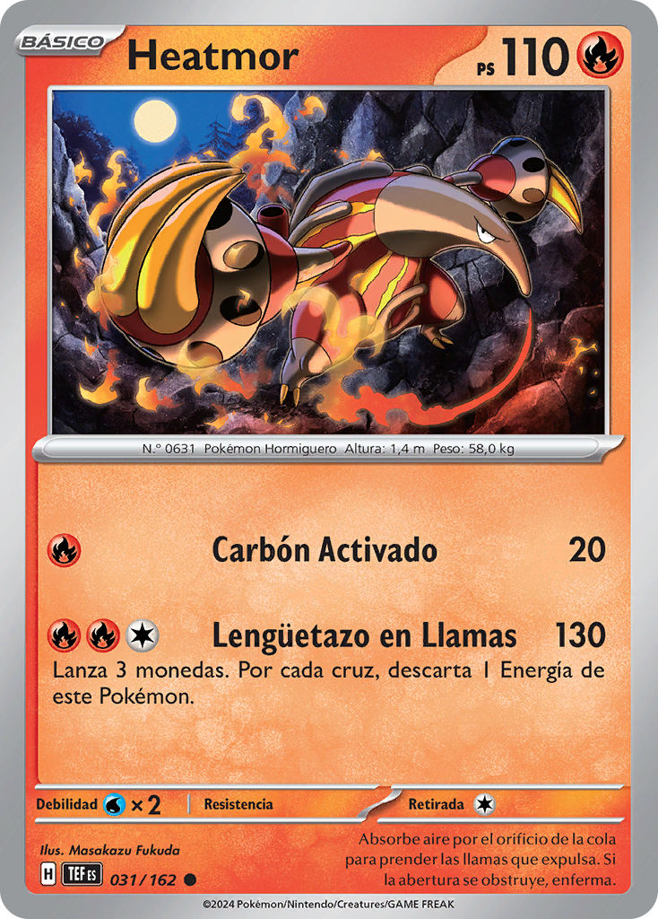 Heatmor (Fuerzas Temporales TCG) - WikiDex, la enciclopedia Pokémon