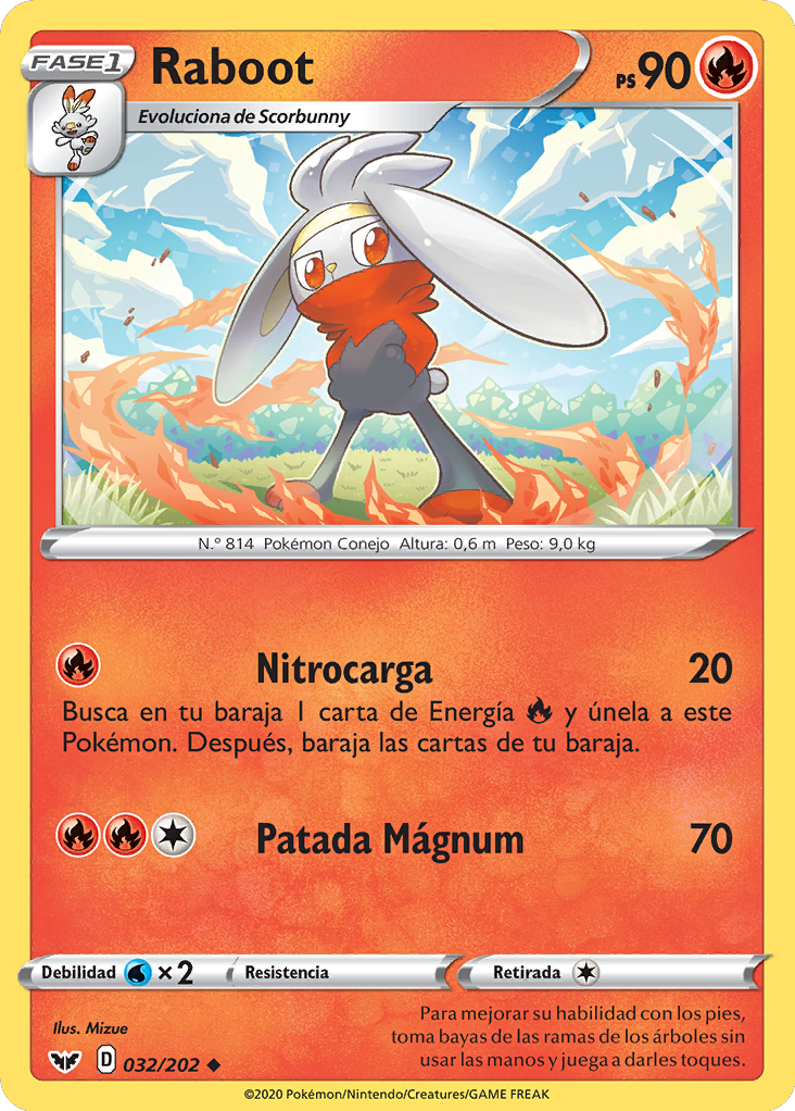 Raboot (Espada y Escudo 32 TCG) - WikiDex, la enciclopedia Pokémon