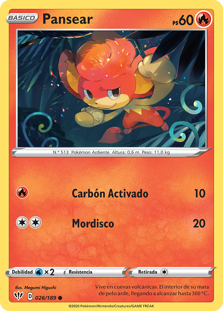Pansear (Oscuridad Incandescente TCG) - WikiDex, la enciclopedia Pokémon