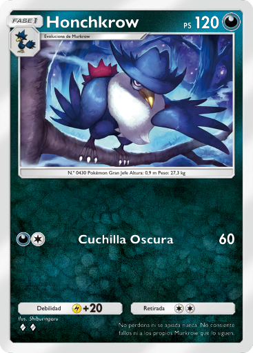 Honchkrow (Saber Marino y Celeste TCG Pocket) - WikiDex, la ...