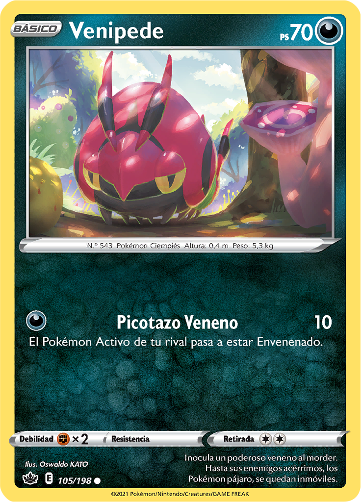 Venipede (Reinado Escalofriante TCG) - WikiDex, la enciclopedia Pokémon