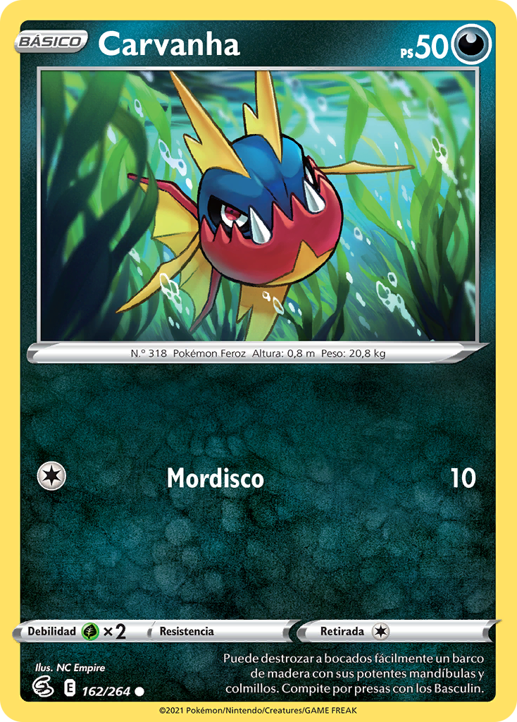 Carvanha (Golpe Fusión TCG) - WikiDex, la enciclopedia Pokémon