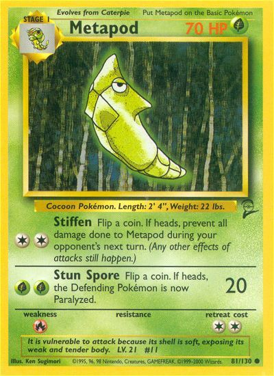 Metapod (Base Set TCG) - WikiDex, la enciclopedia Pokémon