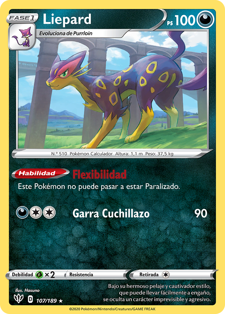 Liepard (Oscuridad Incandescente TCG) - WikiDex, la enciclopedia Pokémon