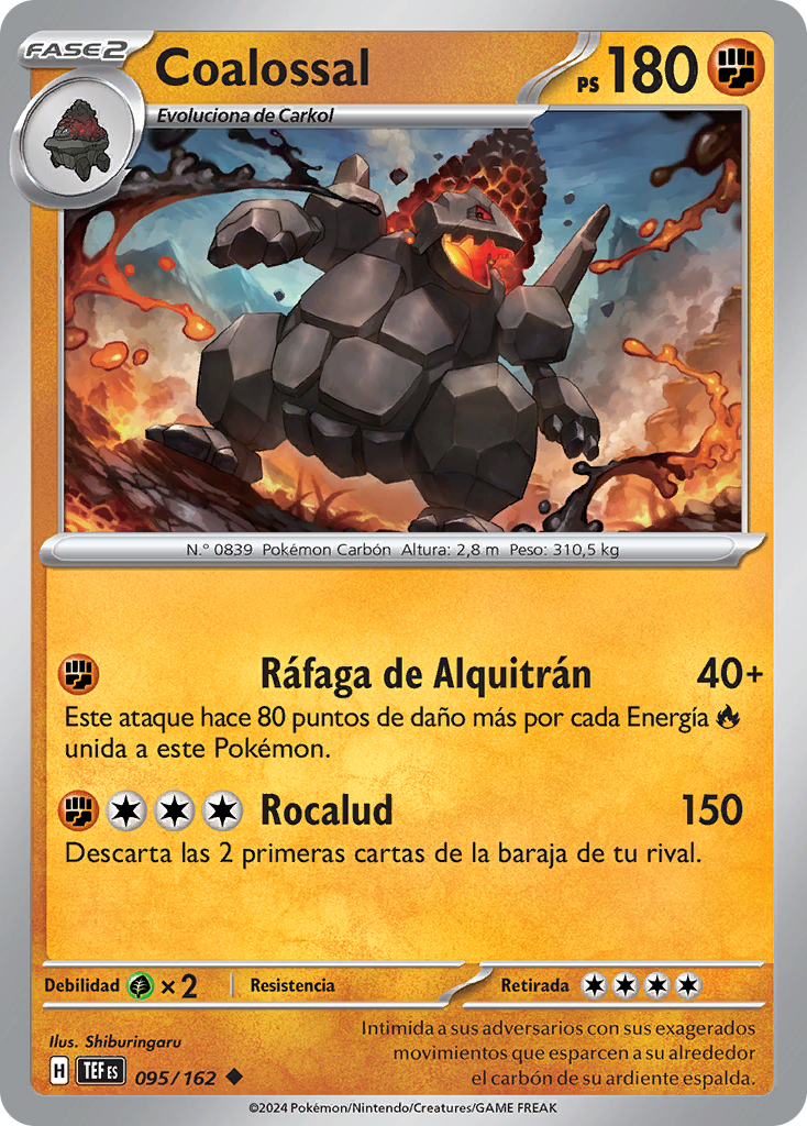 Coalossal (Fuerzas Temporales TCG) - WikiDex, la enciclopedia Pokémon