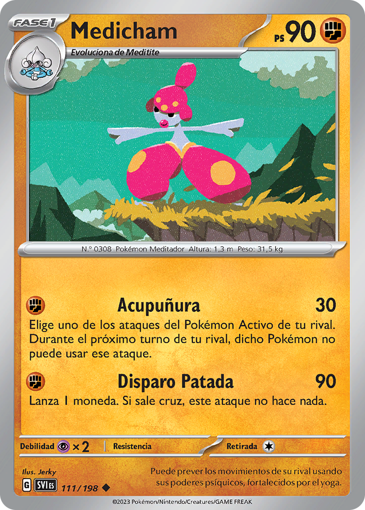 Medicham (Escarlata y Púrpura TCG) - WikiDex, la enciclopedia Pokémon
