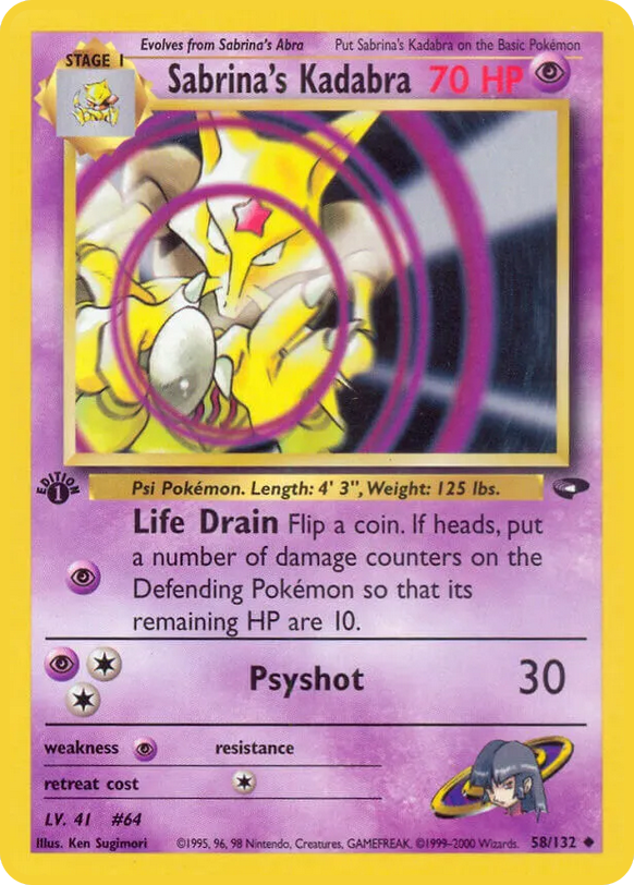 Sabrina's Kadabra (Gym Challenge TCG) - WikiDex, la enciclopedia Pokémon