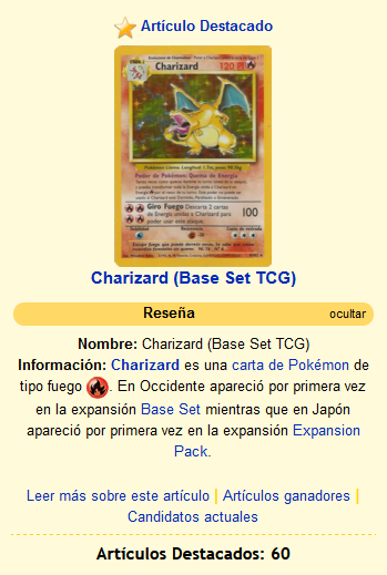 WikiDex:Artículo Destacado/Elección - WikiDex, la enciclopedia Pokémon
