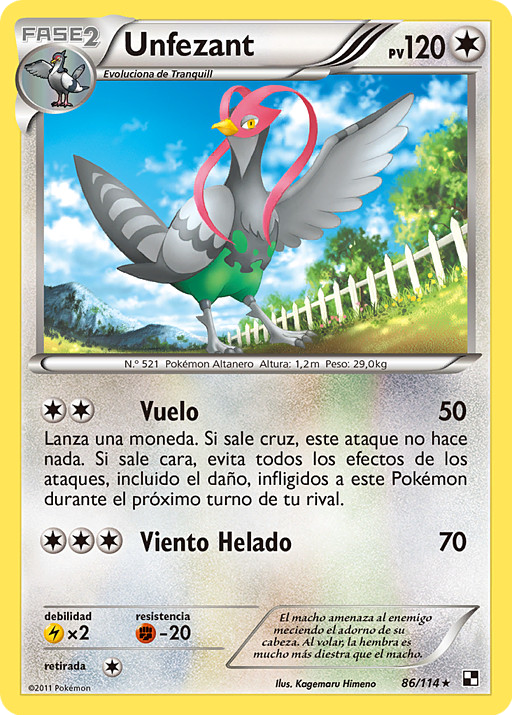 Unfezant (Negro y Blanco TCG) - WikiDex, la enciclopedia Pokémon