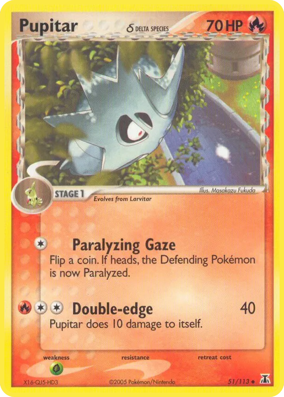 Pupitar δ (Delta Species TCG) - WikiDex, la enciclopedia Pokémon