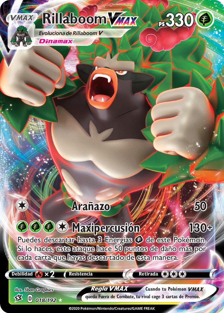 Rillaboom VMAX (Choque Rebelde TCG) - WikiDex, la enciclopedia Pokémon