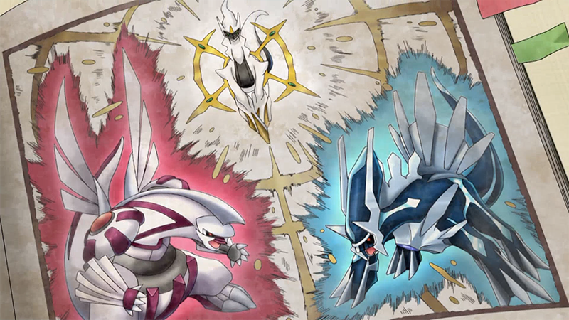 Archivo:EP1178 Ilustración de Dialga, Palkia y Arceus.png - WikiDex, la enciclopedia Pokémon