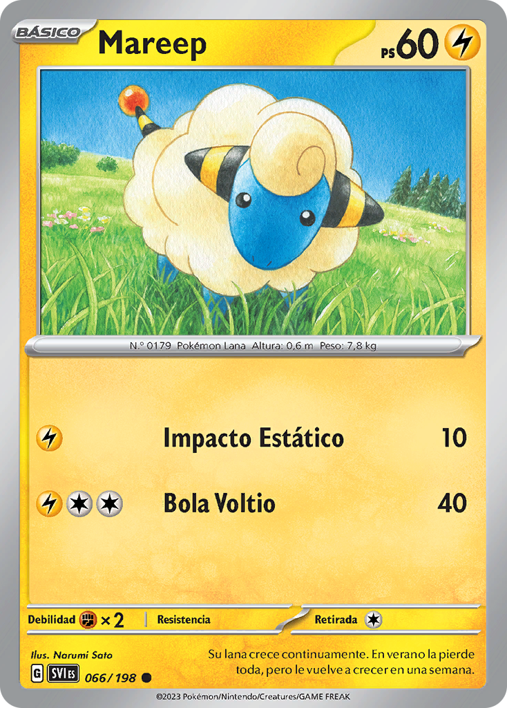Mareep (Escarlata y Púrpura TCG) - WikiDex, la enciclopedia Pokémon