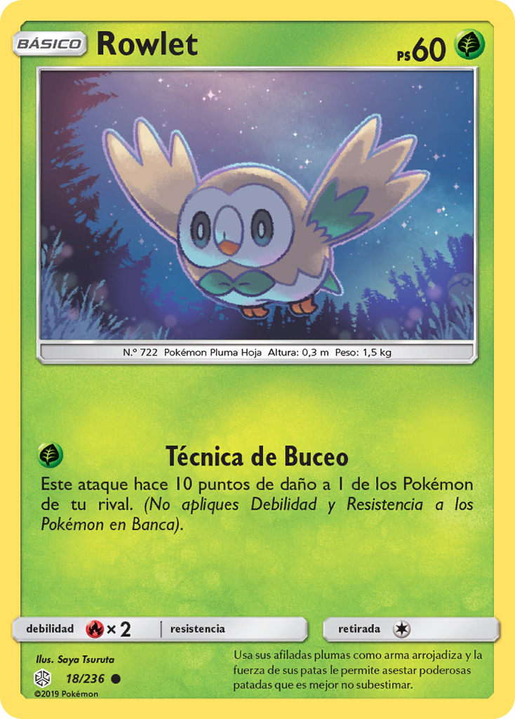Rowlet (Eclipse Cósmico 18 TCG) - WikiDex, la enciclopedia Pokémon