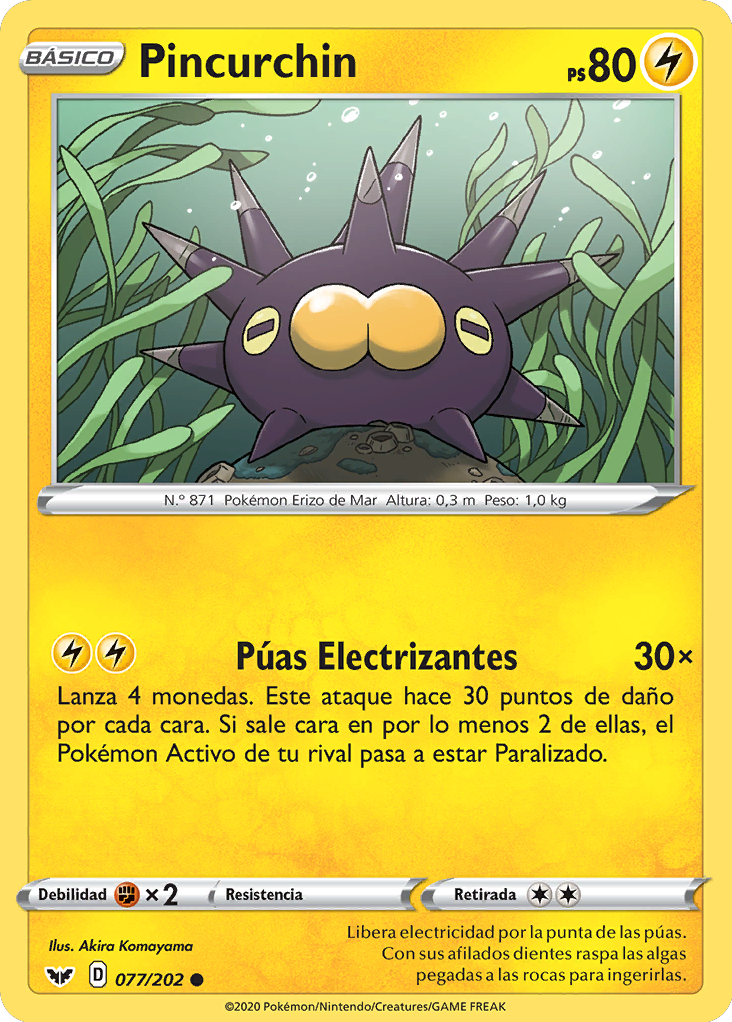 Pincurchin (Espada y Escudo TCG) - WikiDex, la enciclopedia Pokémon