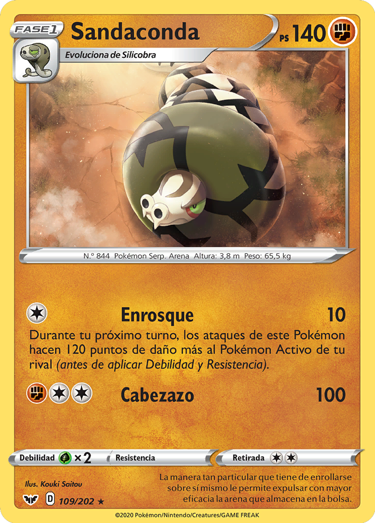 Sandaconda (Espada y Escudo 109 TCG) - WikiDex, la enciclopedia Pokémon
