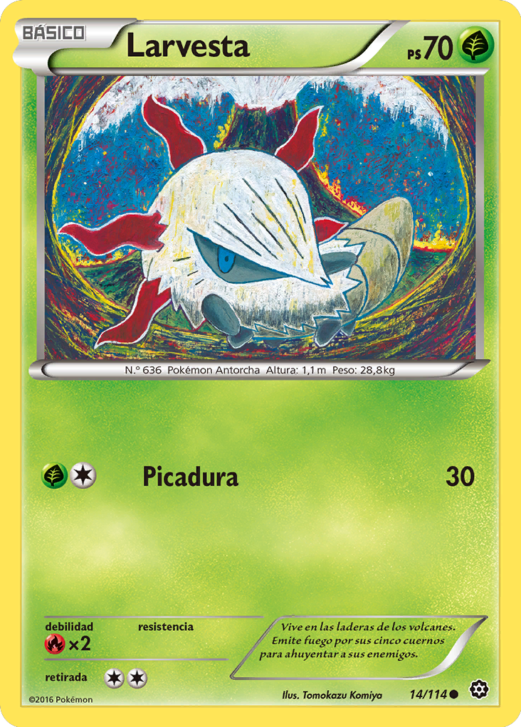 Larvesta (Asedio de Vapor TCG) - WikiDex, la enciclopedia Pokémon