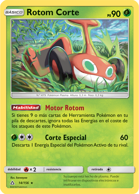Rotom Corte (Ultraprisma TCG) - WikiDex, la enciclopedia Pokémon